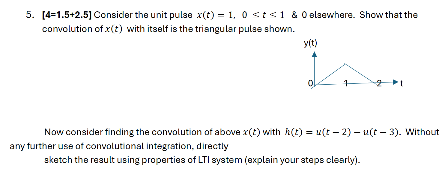 Solved Please show all steps! Consider the unit pulse | Chegg.com