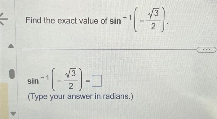 Solved Find the exact value of sin 1 √√3 sin 2 (Type your | Chegg.com