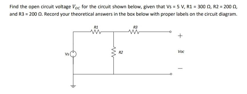 Solved Find the open circuit voltage VOC for the circuit | Chegg.com