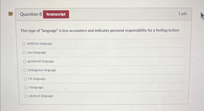 This type of "language" is less accusatory and | Chegg.com