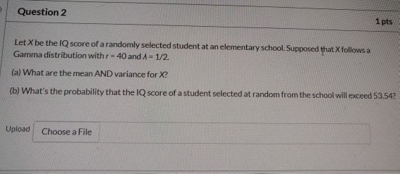 Solved Question 1 Suppose That The Moment Generating