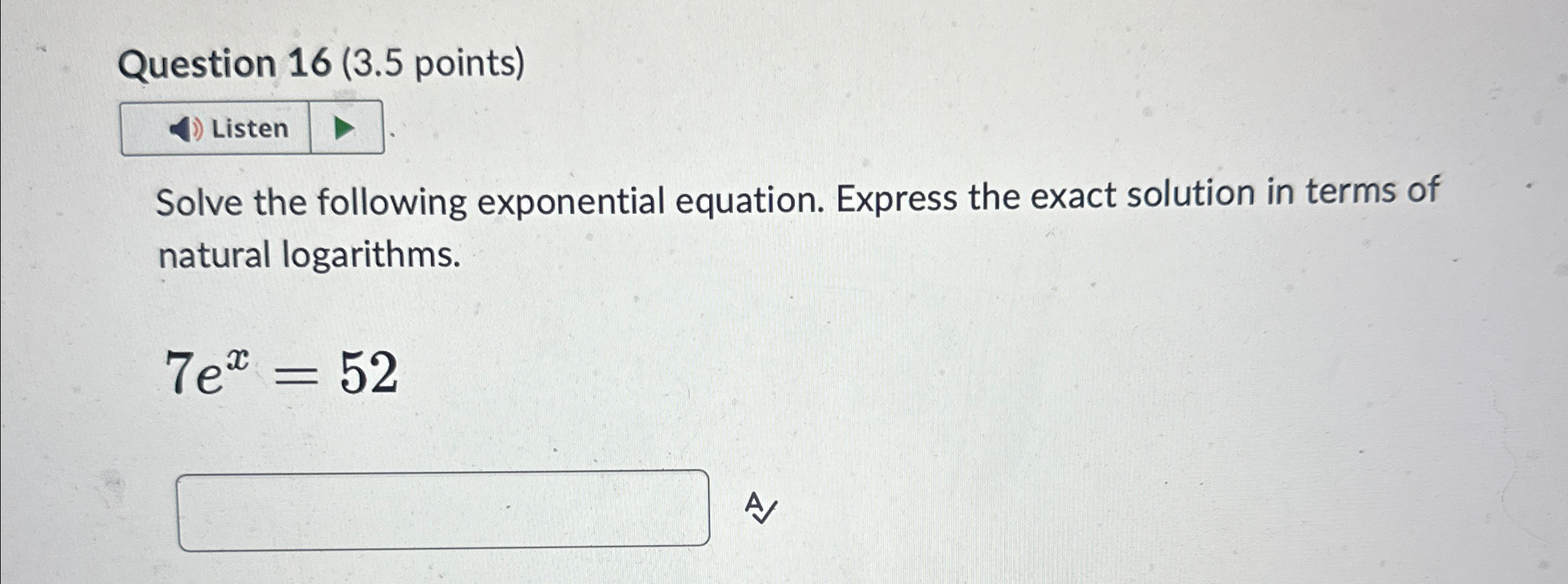 Solved Question 16 (3.5 ﻿points) Solve the following | Chegg.com