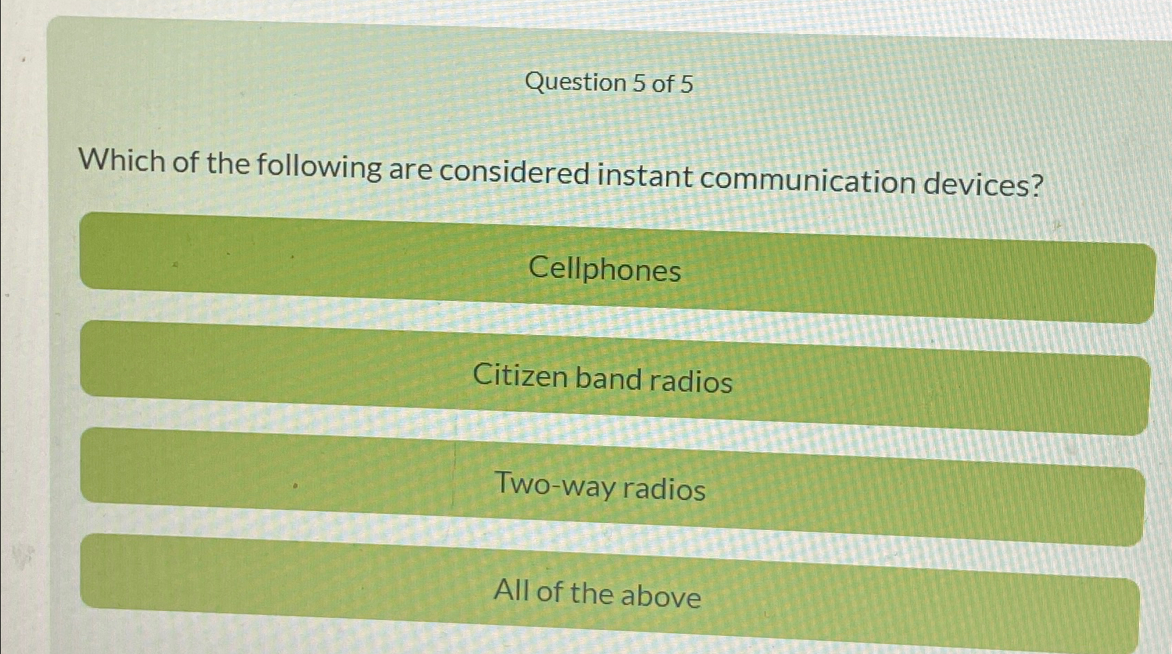 Solved Question 5 ﻿of 5Which of the following are considered | Chegg.com