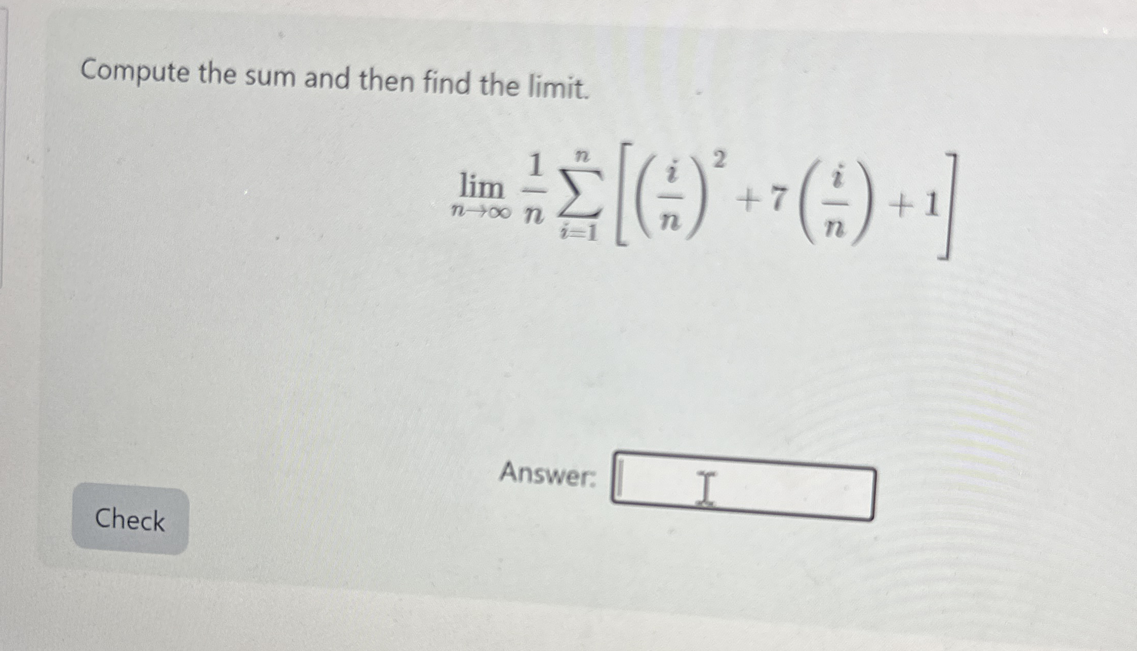 Solved Compute the sum and then find the | Chegg.com