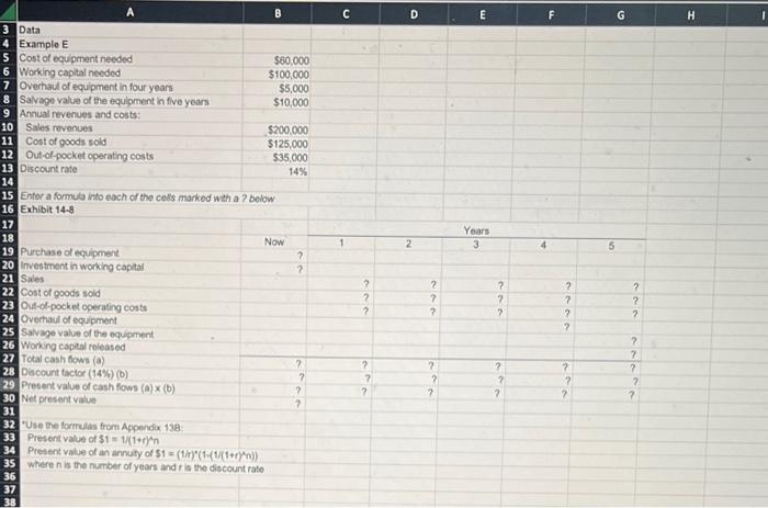 Solved A B C D E G H \begin{tabular}{l|l} 3 & Data \\ 4 & | Chegg.com