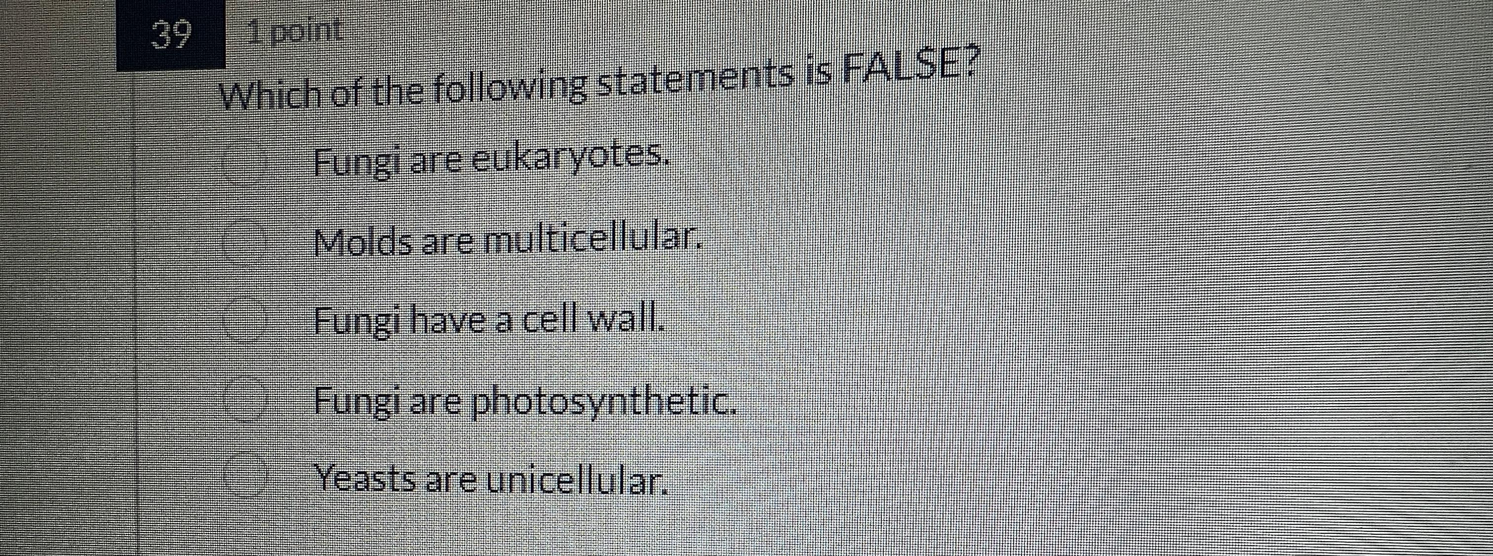 Solved 391 ﻿pointWhich of the following statements is | Chegg.com
