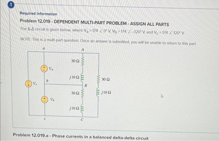 Solved Required information Problem 12.019 - DEPENDENT | Chegg.com
