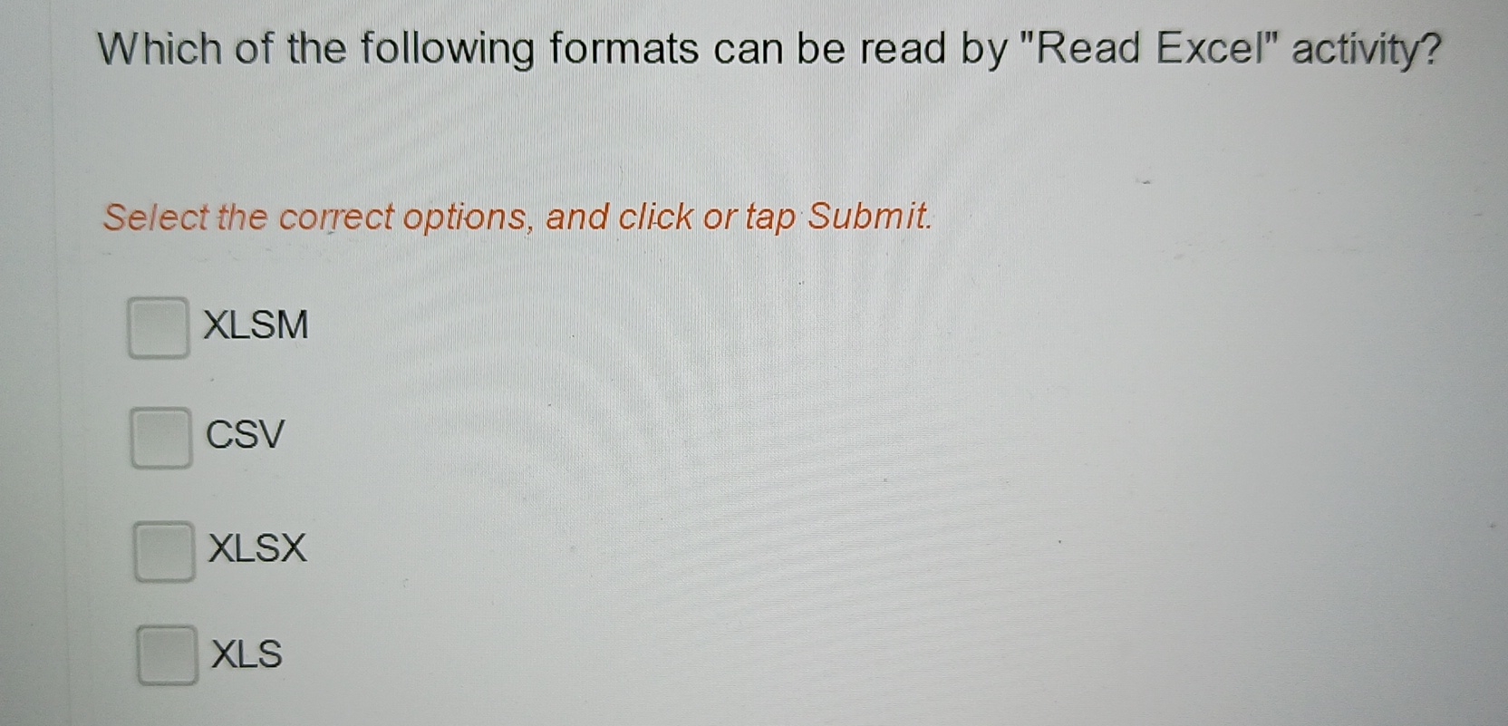 Which of the following formats can be read by "Read | Chegg.com
