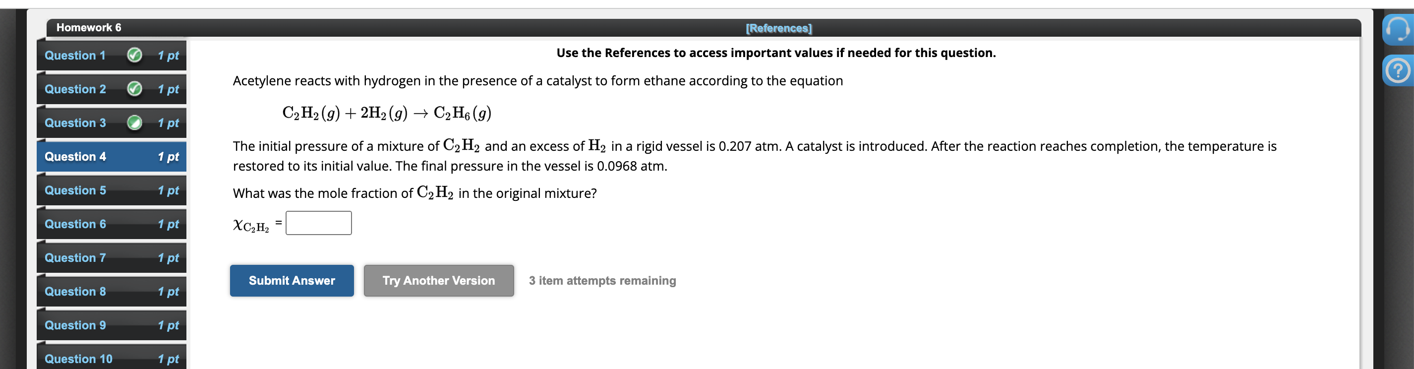 Solved [References]Use the References to access important | Chegg.com