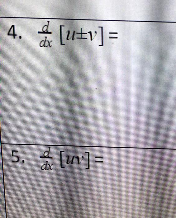 Solved 4. de [u=v] = 5. [w] = = | Chegg.com