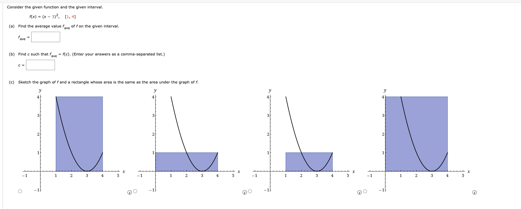 Solved (c) ﻿Sketch the graph of \( ﻿f \) ﻿and a rectangle | Chegg.com