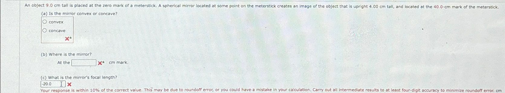 Solved (a) ﻿Is the mirror convex or | Chegg.com
