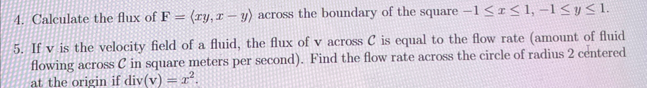 Solved Calculate the flux of F=(:xy,x-y:) ﻿across the | Chegg.com