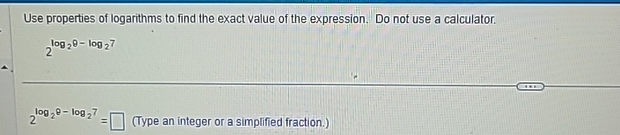 Solved Use properties of logarithms to find the exact value | Chegg.com