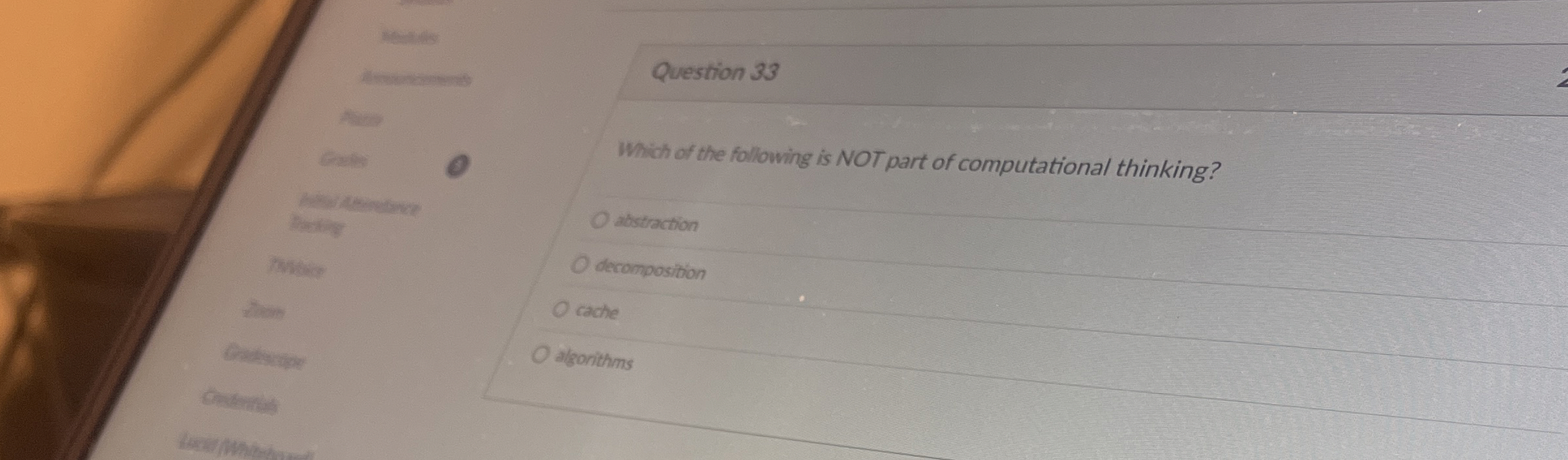 Solved Question 33Which of the following is NOT part of | Chegg.com