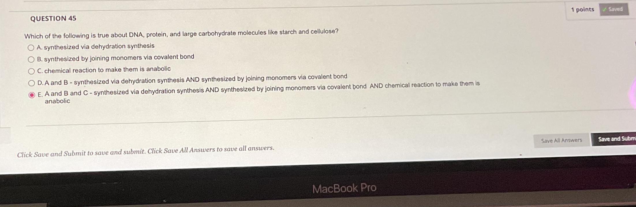 Solved QUESTION 451 ﻿pointsWhich of the following is true | Chegg.com