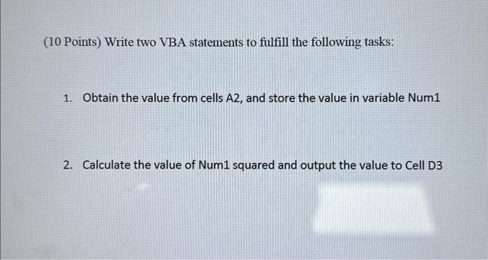 Solved can you please write it on excel VBA with all of the | Chegg.com