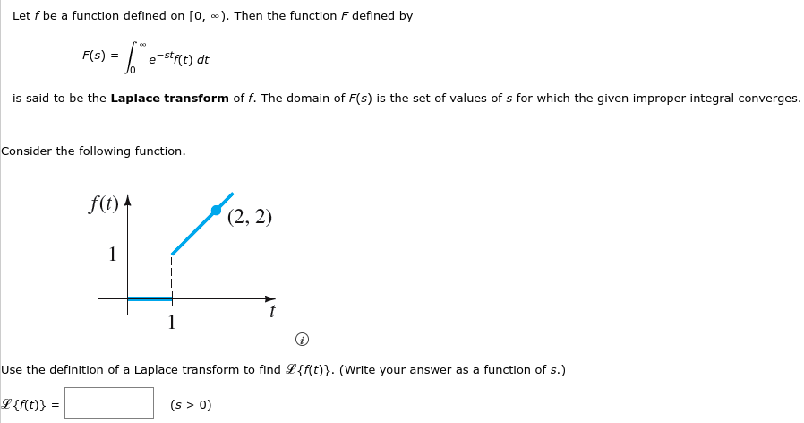 Solved Let F Be ﻿a Function Defined On [0 ∞ ﻿then The