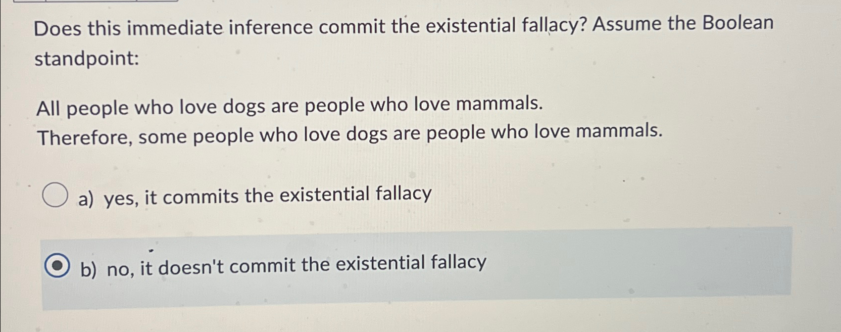 Solved Does this immediate inference commit the existential | Chegg.com