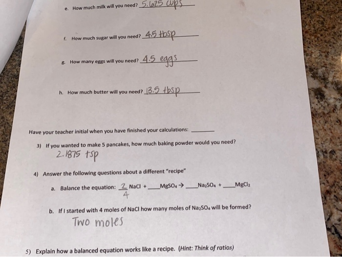 Solved Hour: Pancake Lab (An investigation of mole | Chegg.com