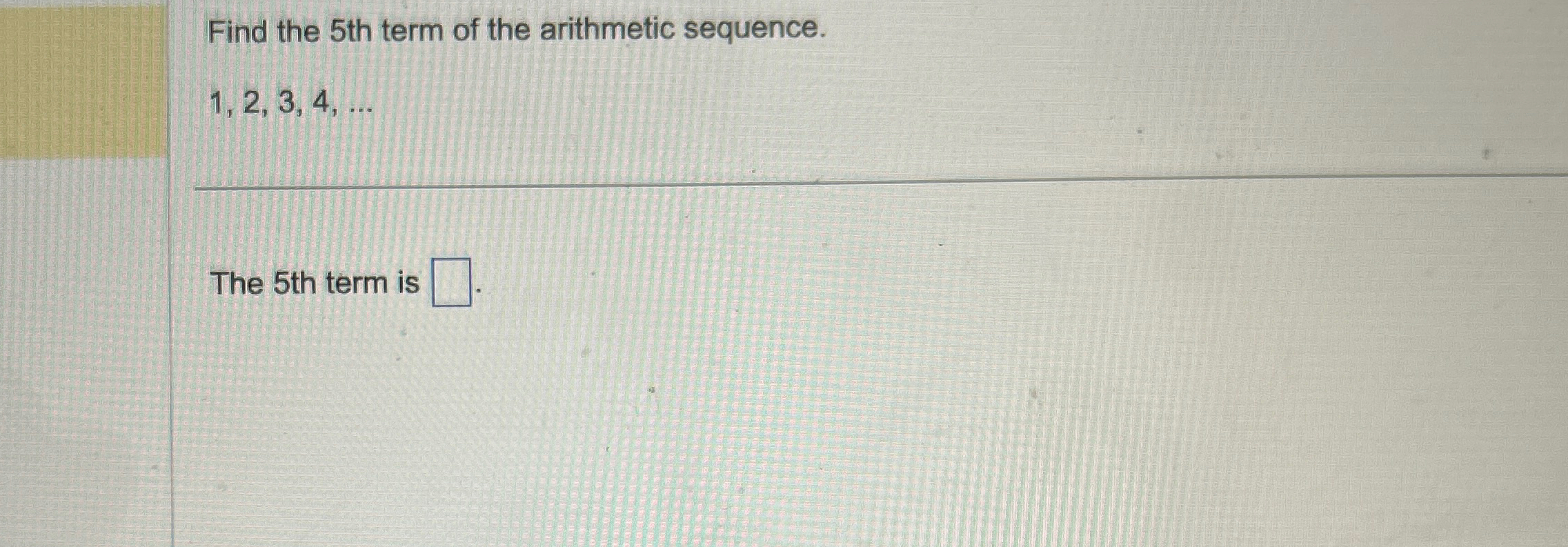 Solved Find the 5 ﻿th term of the arithmetic | Chegg.com