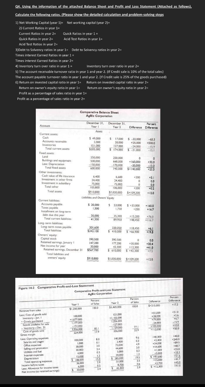 Solved Q4. Using the information of the attached Balance | Chegg.com
