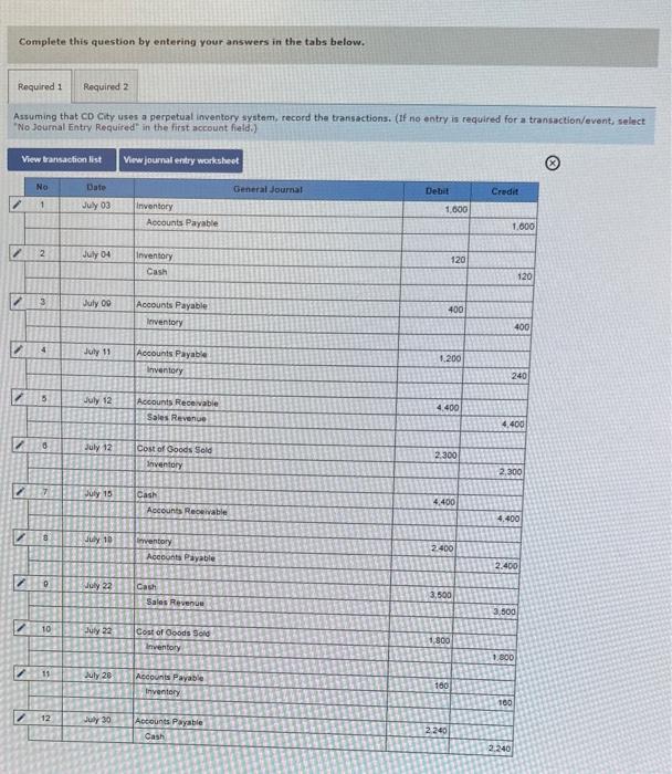 Solved Problem 6-3A (Algo) Record transactions and prepare a | Chegg.com