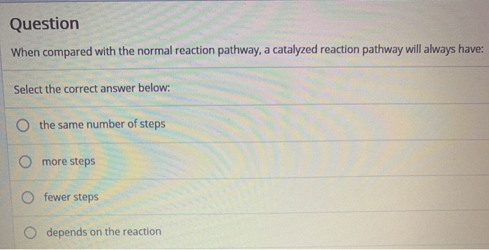 Solved Question When compared with the normal reaction | Chegg.com