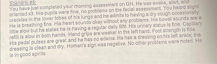Solved Narrative Charting: For each of the scenarios, | Chegg.com