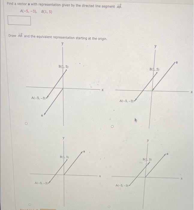Solved Find a vector a with representation given by the | Chegg.com