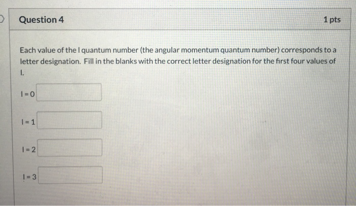 Solved: Question 8 1 Pts For The Following Orbitals, Match... | Chegg.com