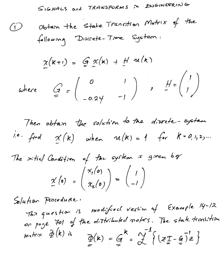 Solved SIGNALS and TRANSFORMS in ENGINEERING(1) ﻿Obtain the | Chegg.com