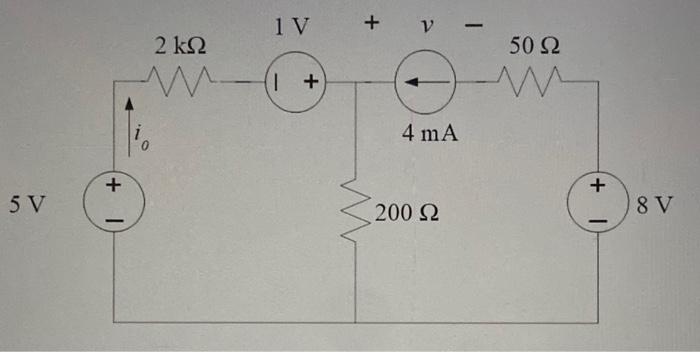 Solved Find variables: current i.voltage vThen, find the | Chegg.com