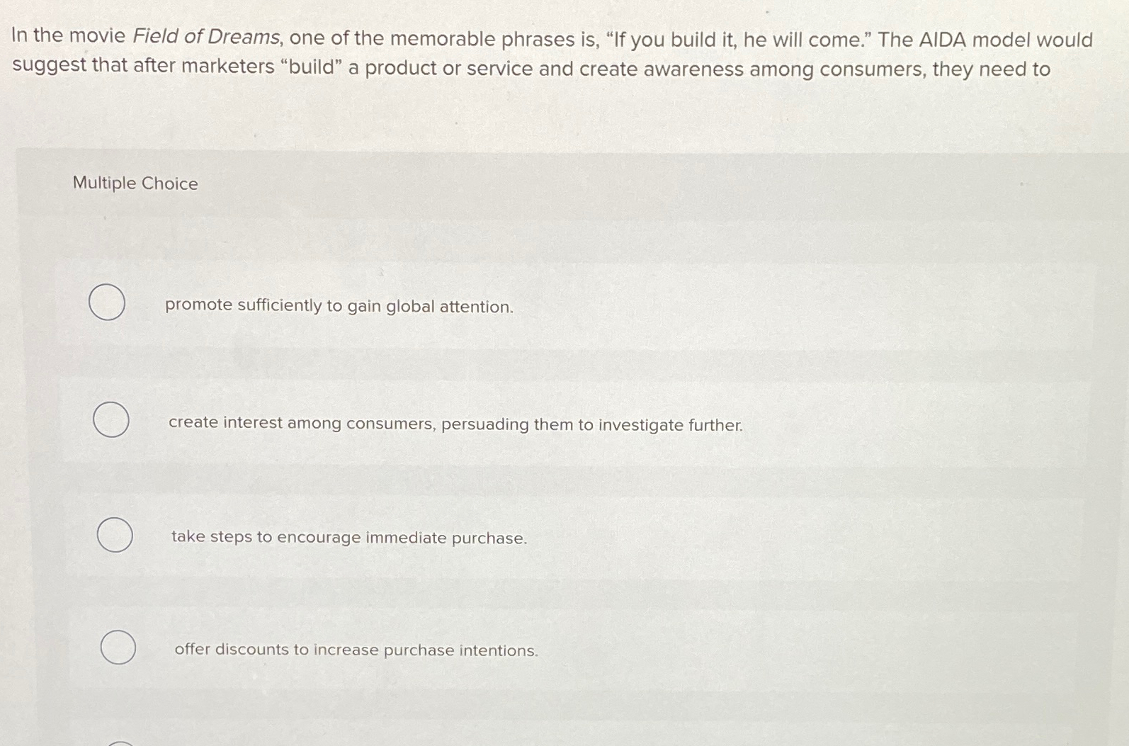 Solved In the movie Field of Dreams, one of the memorable | Chegg.com