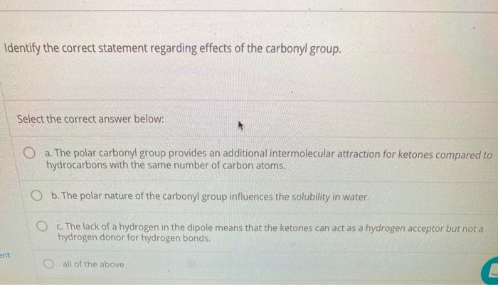 Solved Identify the correct statement regarding effects of | Chegg.com