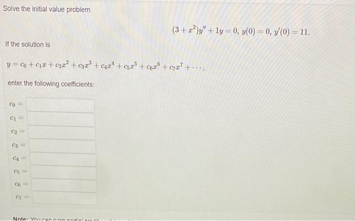Solved Solve the initial value problem | Chegg.com