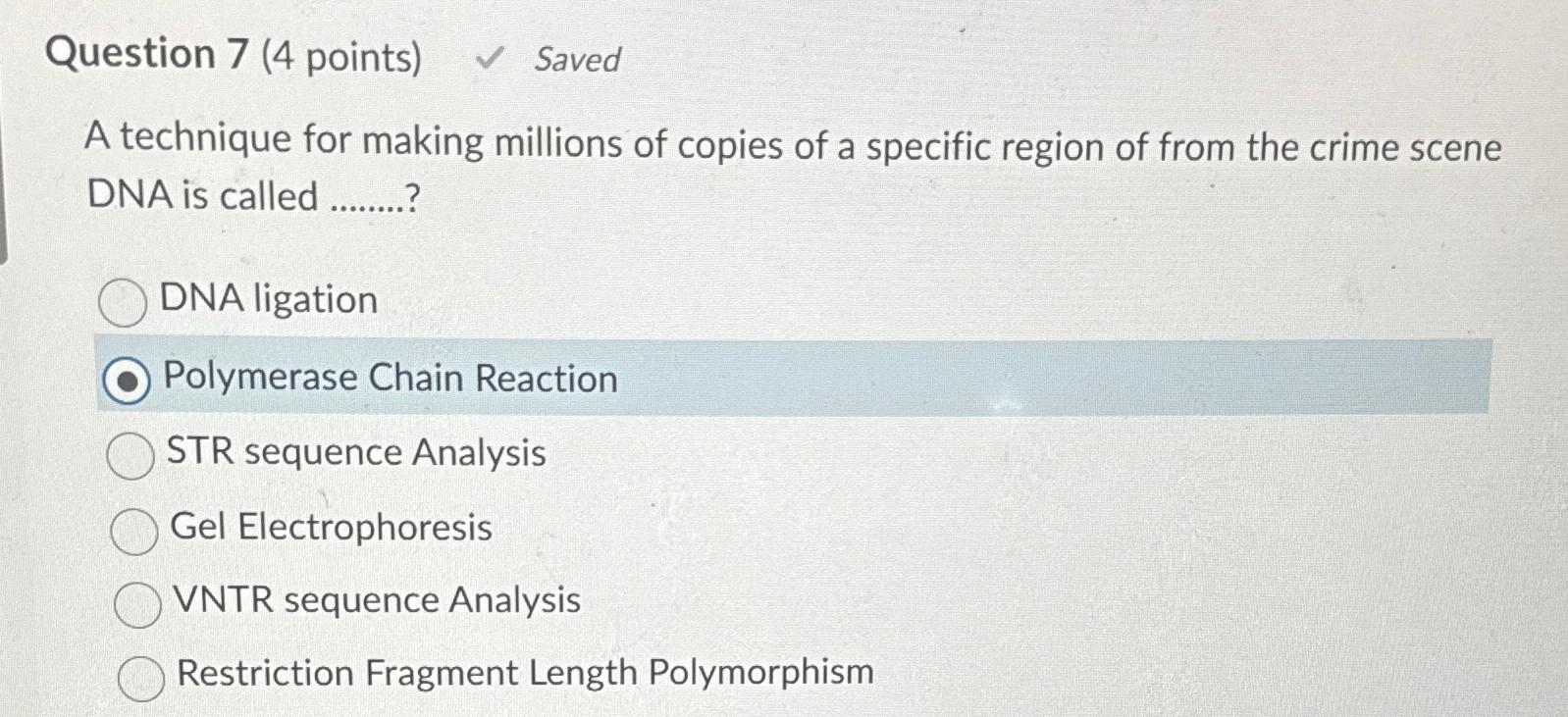 Solved Question 7 (4 ﻿points) ﻿SavedA technique for making | Chegg.com