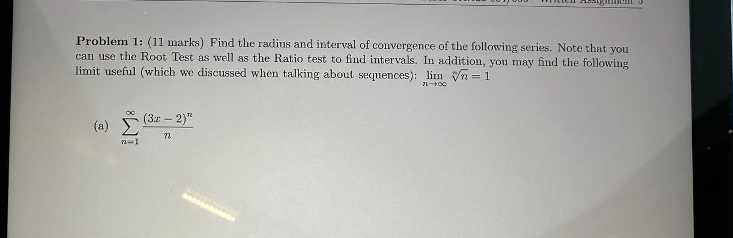 Solved Problem 1: (11 ﻿marks) ﻿Find the radius and interval | Chegg.com