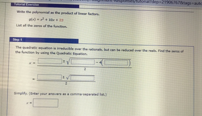 Solved Write the polynomial as the product of linear | Chegg.com