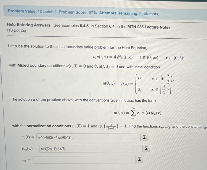 Solved Let u be the solution to the initial boundary value | Chegg.com