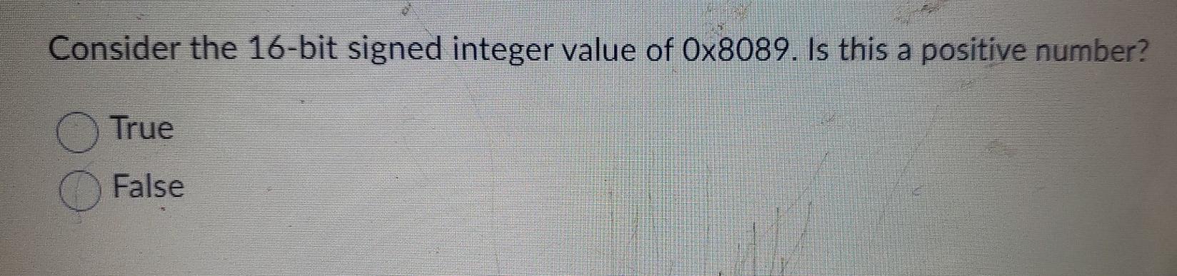 Solved Consider the 16-bit signed integer value of 0x8089. | Chegg.com