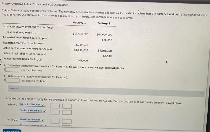 Solved Factory Overhead Rates, Entries, and Account Balance | Chegg.com