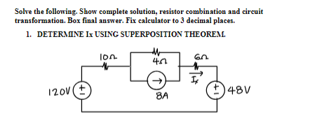 Solved Solve the following. Show complete solution, resistor | Chegg.com