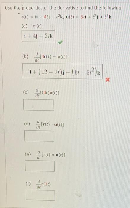 Solved Use the properties of the derivative to find the | Chegg.com