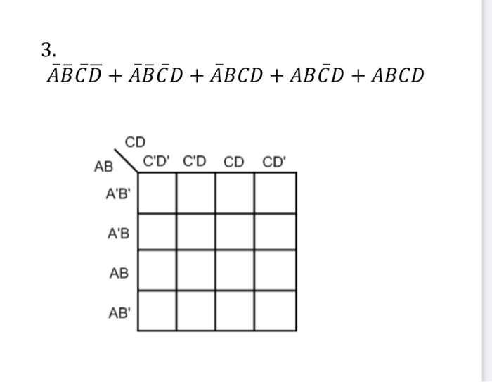 Solved Homework: Karnaugh Map Use a Karnaugh map to | Chegg.com