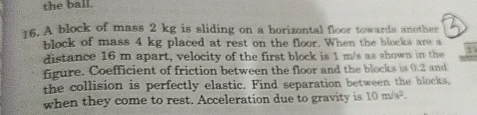 Solved A block of mass 2kg ﻿is sliding on a horizontal floor | Chegg.com