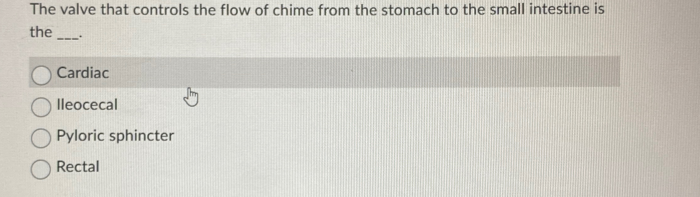 Solved The valve that controls the flow of chime from the | Chegg.com