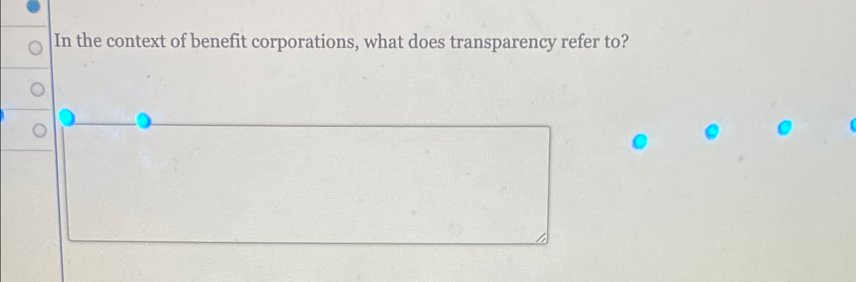 Solved In the context of benefit corporations, what does | Chegg.com