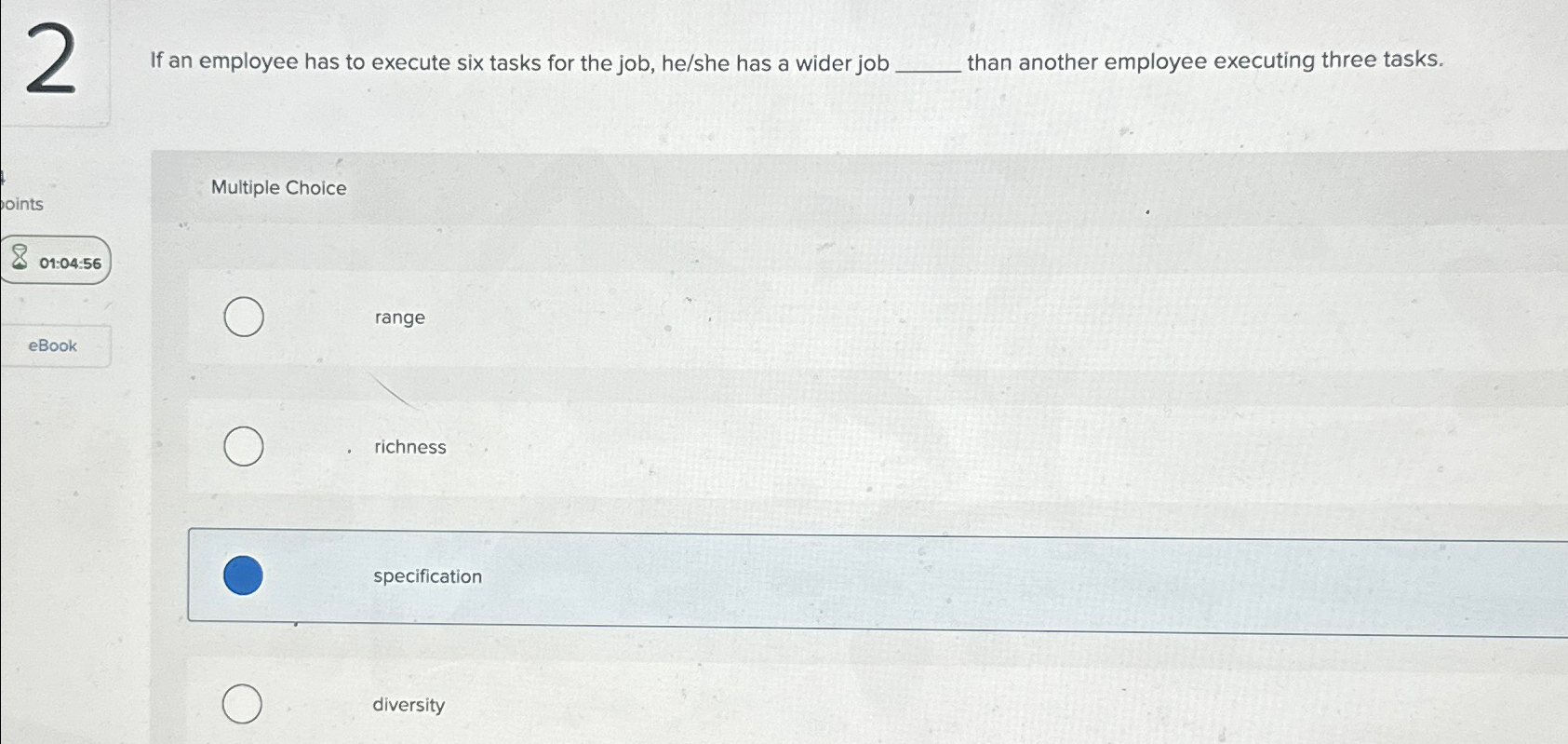 Solved If an employee has to execute six tasks for the job, | Chegg.com