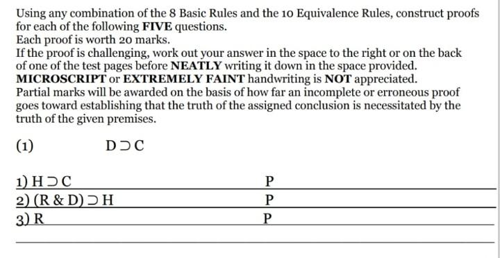 Solved Using any combination of the 8 Basic Rules and the 10 | Chegg.com